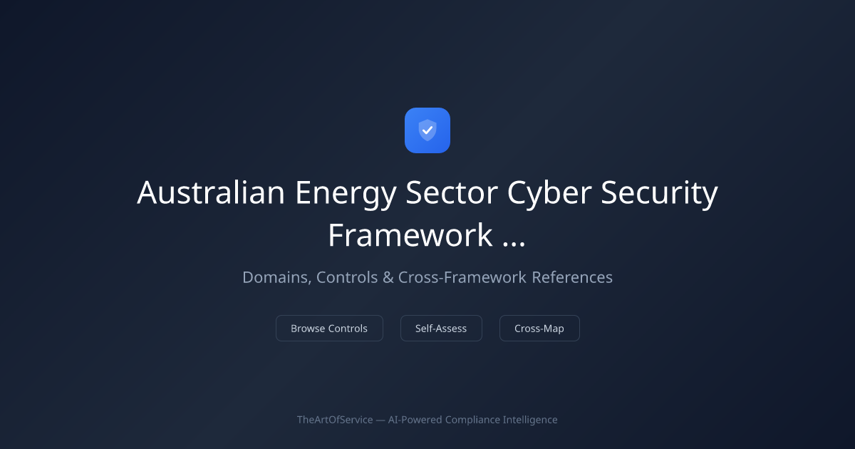 Australian Energy Sector Cyber Security Framework (AESCSF) — Domains ...